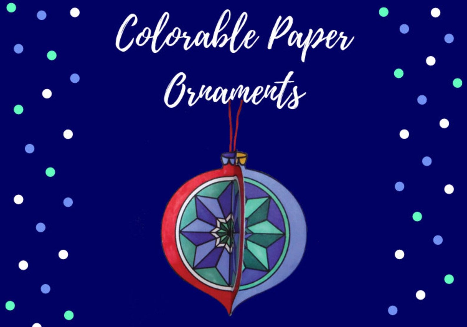 DIY Paper Christmas Ornament Set | Printable 3D Christmas Ornament ...