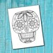 Hand Drawn Dia De Los Muertos Day of the Dead Sugar Skull Printable ...