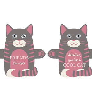 Printable Classroom Cat Valentine's Day Card - Perfect for Students and ...