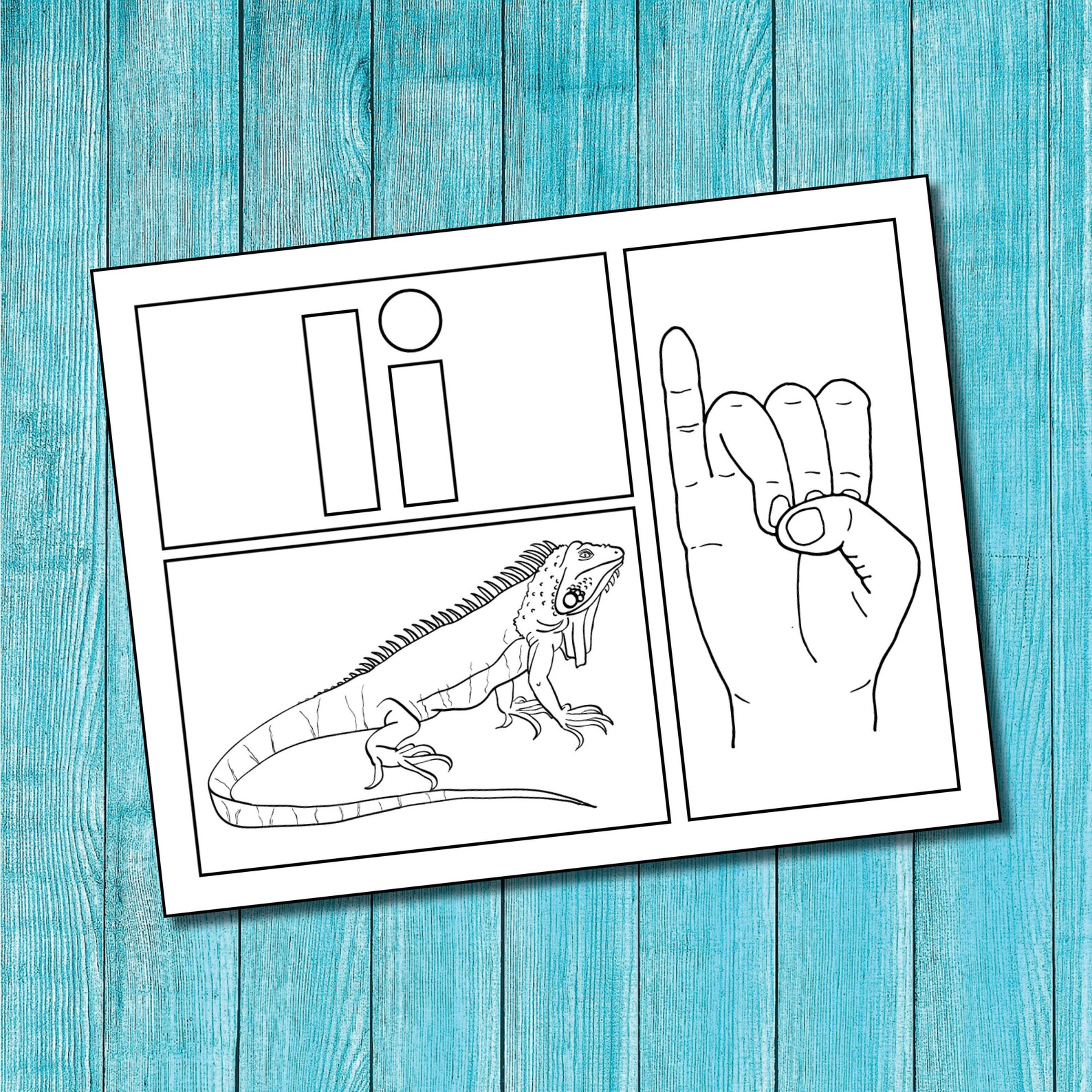 Sign Language ABC Coloring Pages | ABC Classroom Boarder | Alphabet ...