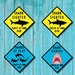 Printable Shark Party Signs | Shark Sighted Signs | Set of Shark Signs ...