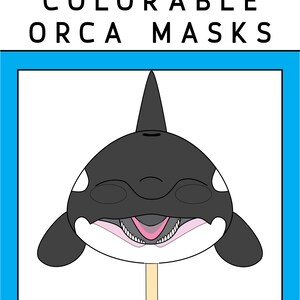Printable Killer Whale Mask | Orca Mask | Printable Coloring Mask ...