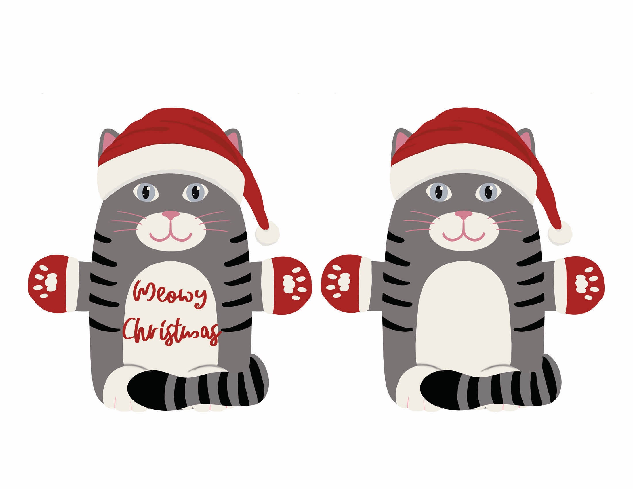 Christmas Cat Pencil Hugger | Kitty Candy Hugger | Christmas Gift Tag ...