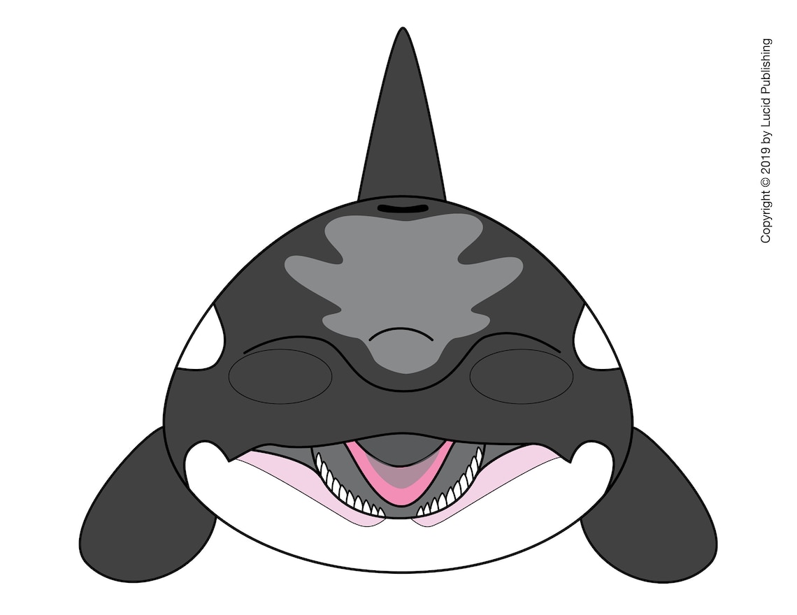 Printable Killer Whale Mask | Orca Mask | Printable Coloring Mask ...