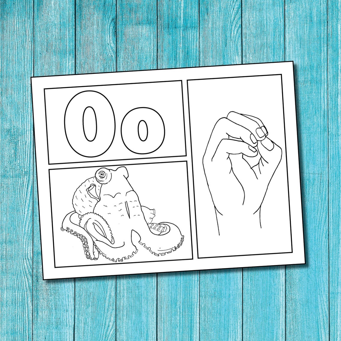 Sign Language ABC Coloring Pages | ABC Classroom Boarder | Alphabet ...