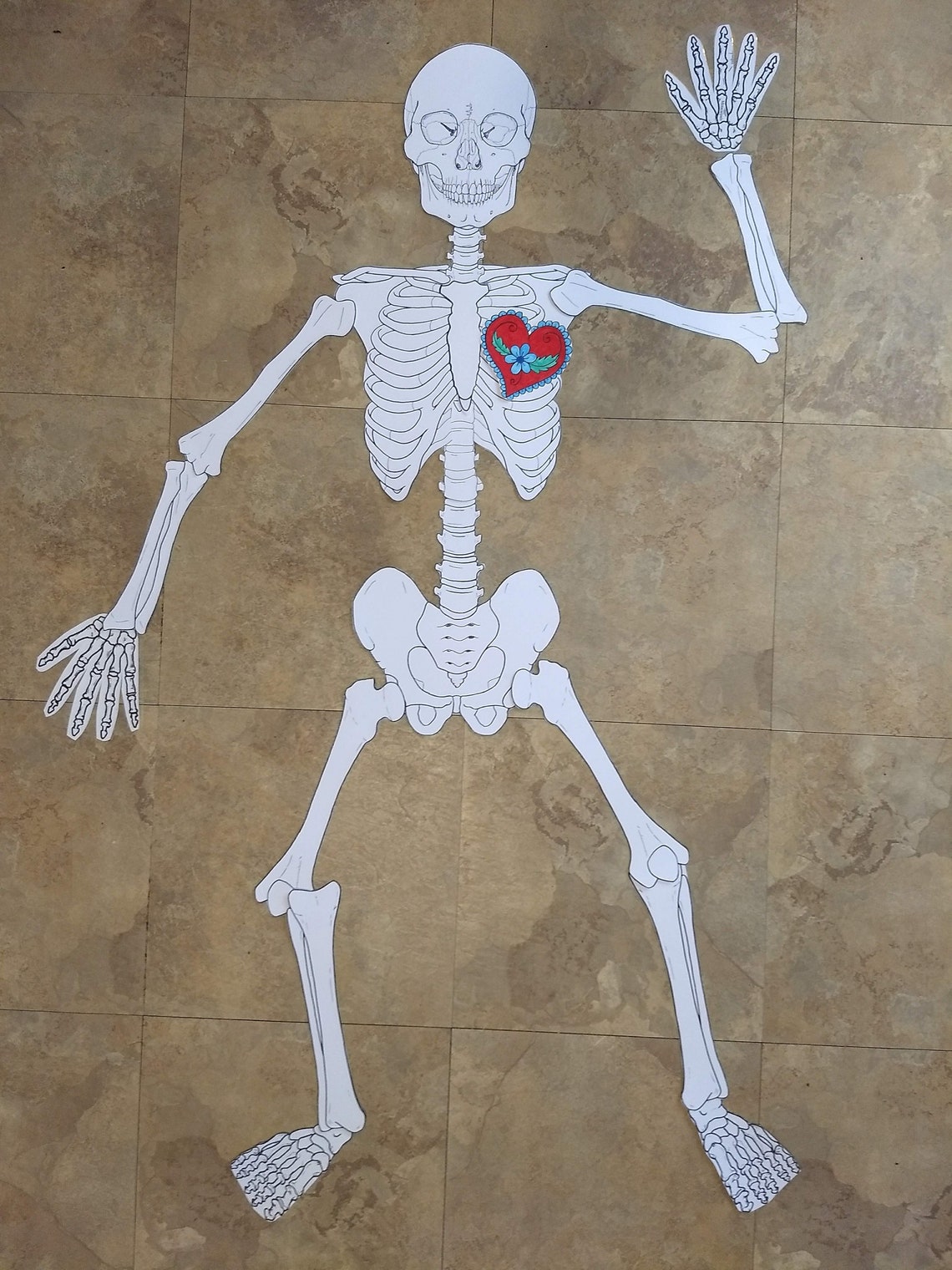 Life Size Printable Halloween Skeleton Halloween Game Halloween Party ...