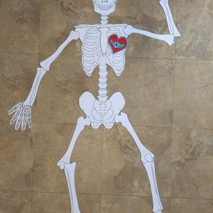 Life Size Printable Halloween Skeleton Halloween Game Halloween Party ...