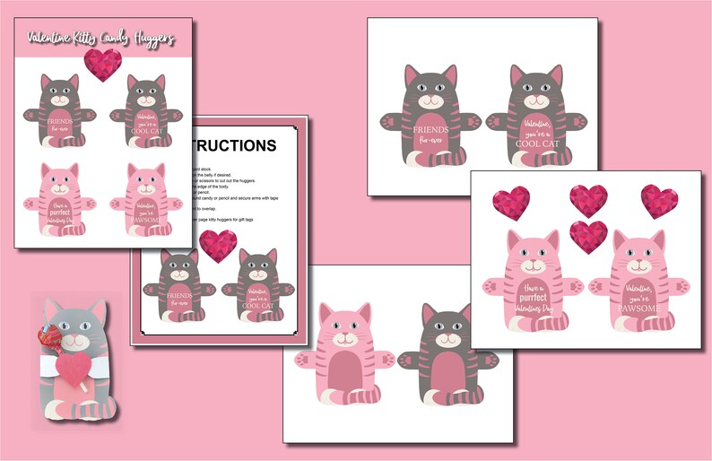 Printable Classroom Cat Valentine's Day Card - Perfect for Students and ...
