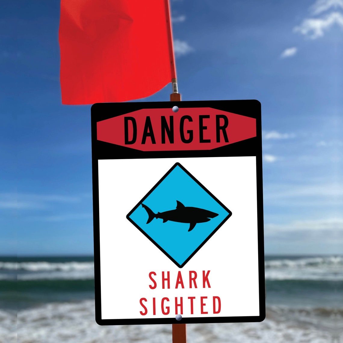 Printable Shark Party Signs | Shark Sighted Signs | Set of Shark Signs ...