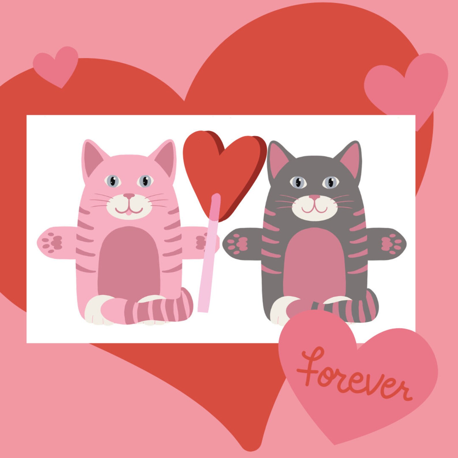 Printable Classroom Cat Valentine's Day Card - Perfect for Students and ...