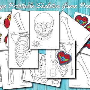 Life Size Printable Halloween Skeleton Halloween Game Halloween Party ...