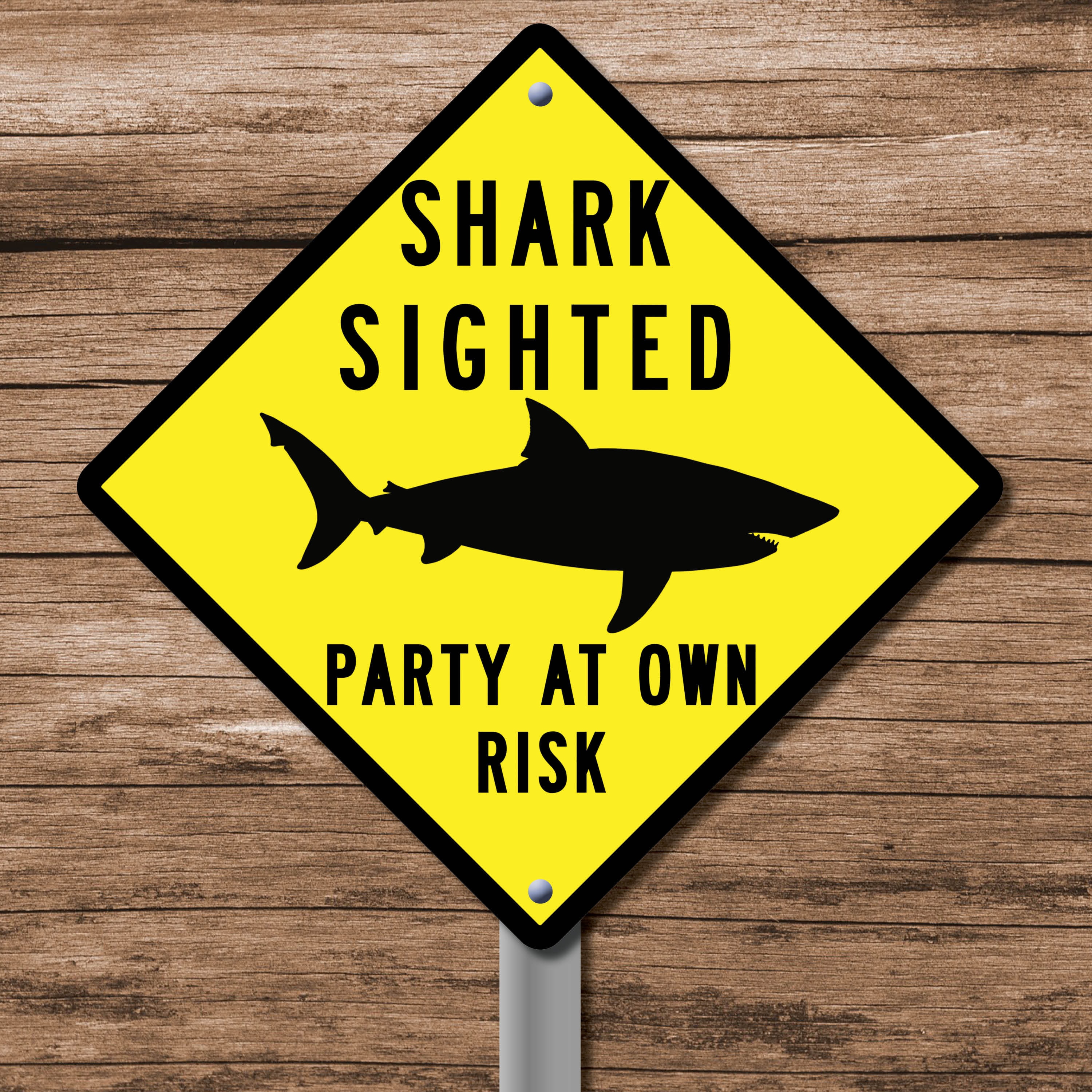 Printable Shark Party Signs | Shark Sighted Signs | Set of Shark Signs ...