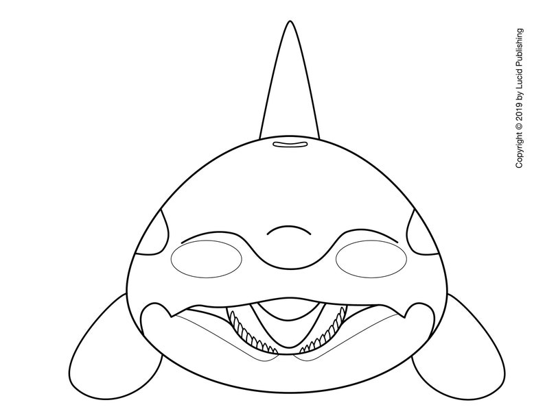 Printable Killer Whale Mask | Orca Mask | Printable Coloring Mask ...