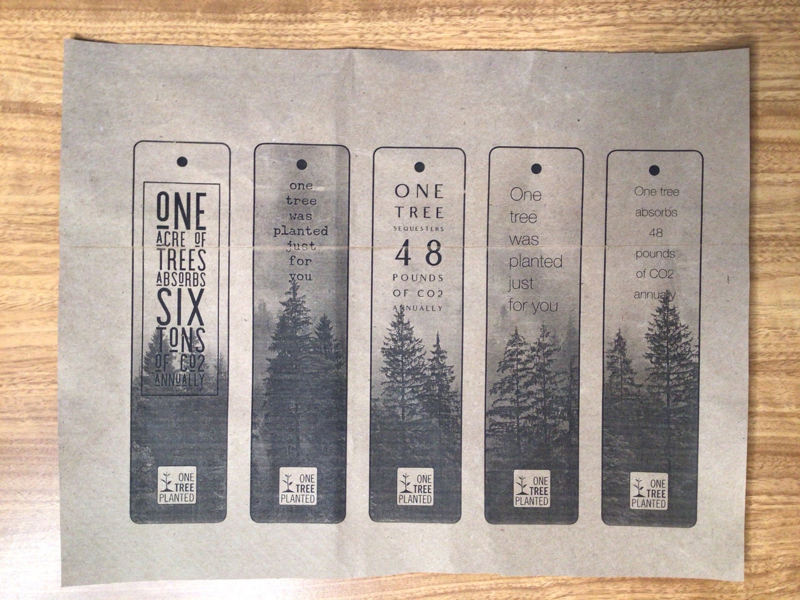 Printable Tree Bookmarks | Plant a Tree | Gifts That Give Back | Gifts ...