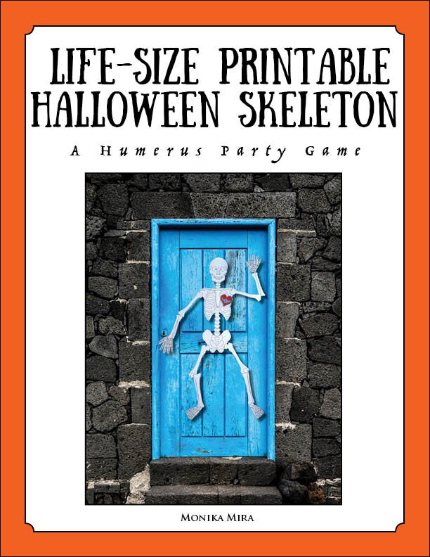 Life Size Printable Halloween Skeleton| Halloween Game| Halloween Party ...