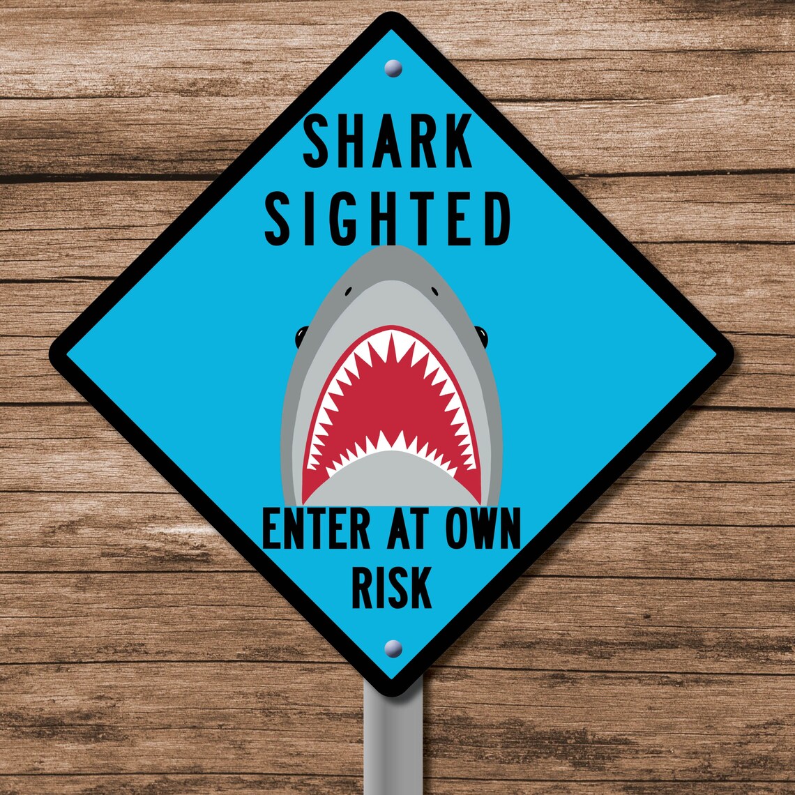 Printable Shark Party Signs | Shark Sighted Signs | Set of Shark Signs ...