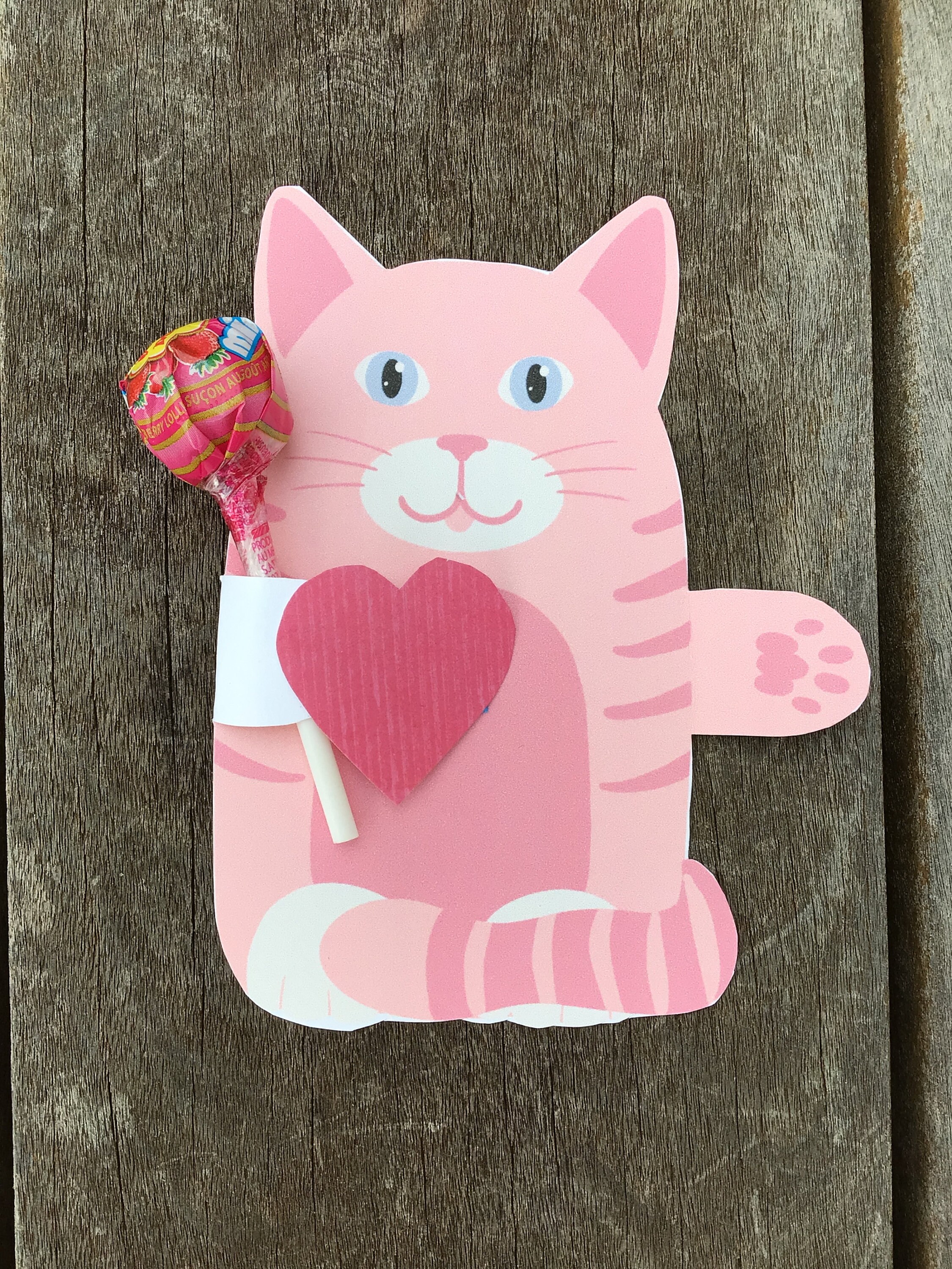Printable Classroom Cat Valentine's Day Card - Perfect for Students and ...