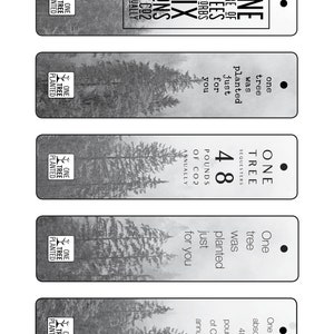 Printable Tree Bookmarks | Plant a Tree | Gifts That Give Back | Gifts ...