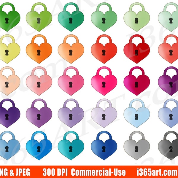 Lock Clip Art - Etsy