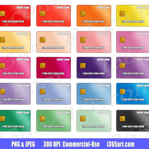 Credit Card Clip Art - Etsy