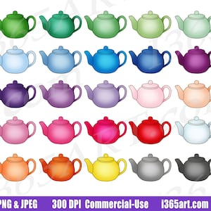 Rainbow Teapot Clipart, Teapot Clip Art, Tea Pots, Tea Time, Party ...