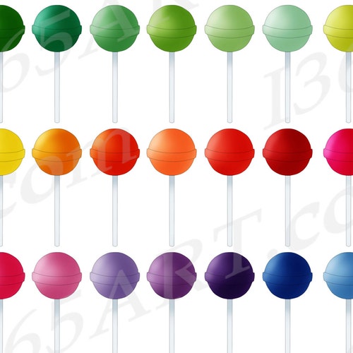 Sweets Clipart Lollipops Clipart Lollies Suckers Candy - Etsy