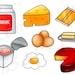 Dairy Foods Clipart, Dairy Foods Clip Art, Food Groups, Milks, Eggs ...