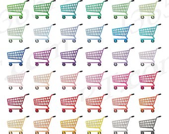 Shopping Cart Clipart | Etsy