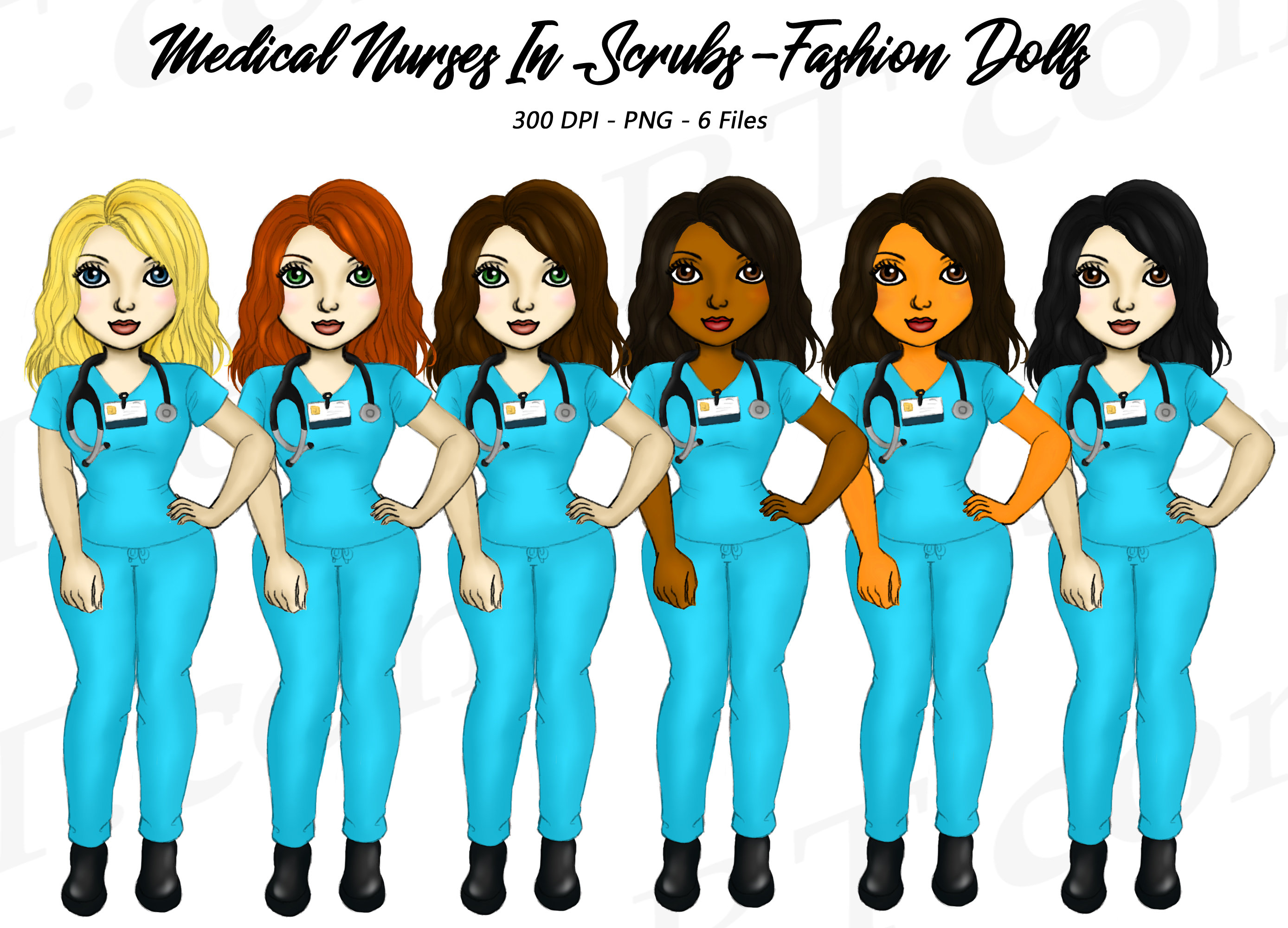 Nurse In Scrubs Cartoon