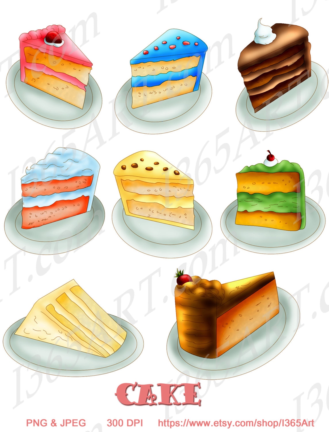 Chocolate Cake Slice Clip Art