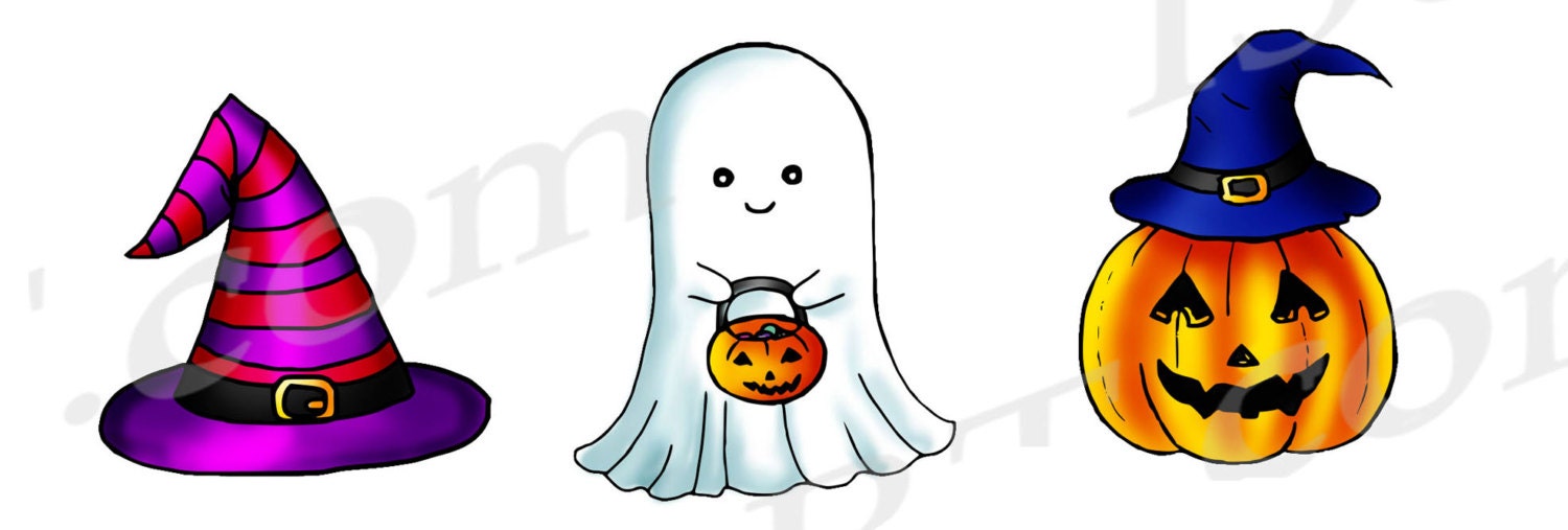 Cute Halloween Clipart Halloween Clip Art Digital Hand - Etsy