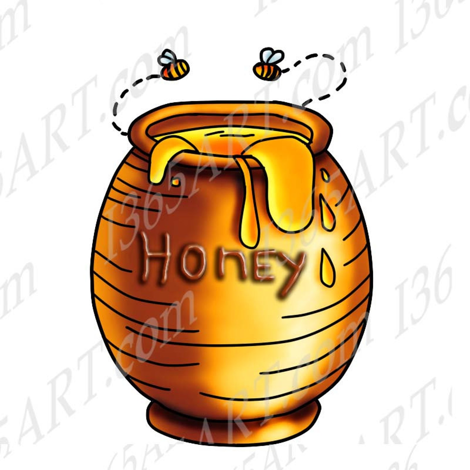 Buy 3 Get 1 Free Honey Bees Jar Clipart Honey Clip art | Etsy