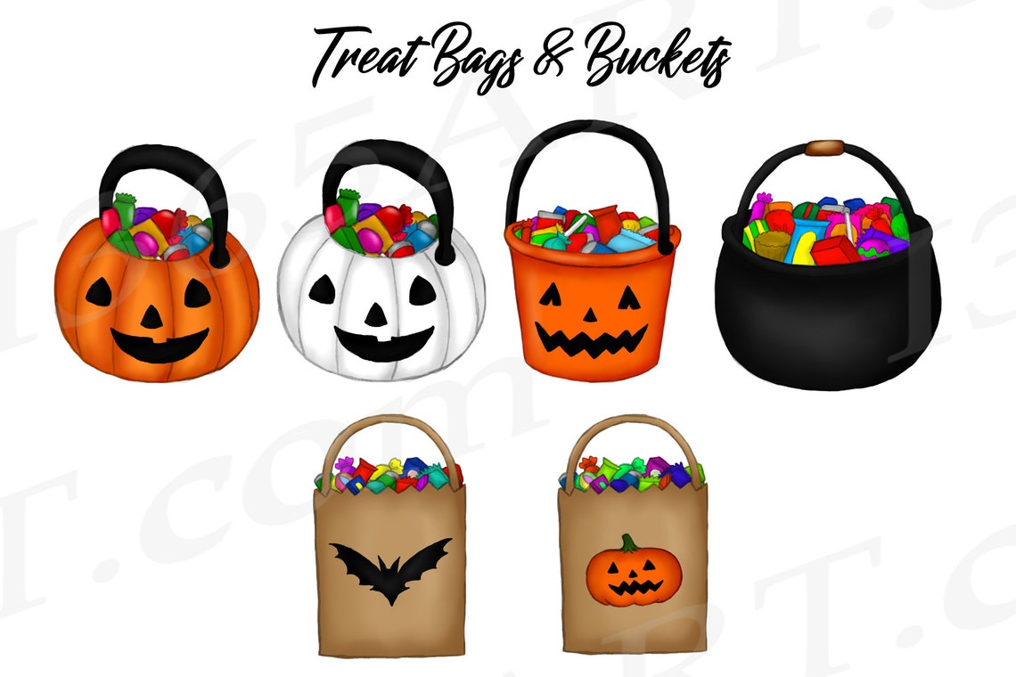 Halloween Kids Clipart Best Friends Clipart Trick or Treat | Etsy