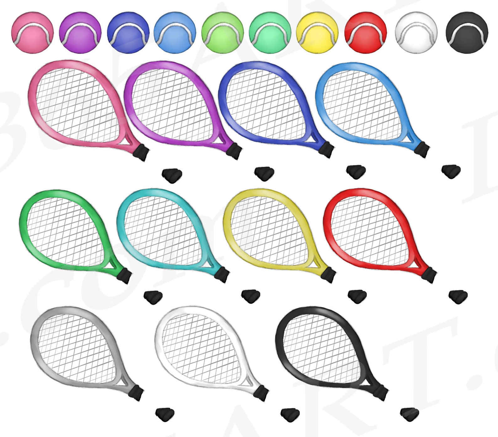 Chibi Tennis Girl Clipart, Customizable Art, Best Friends (digital ...