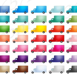 Buy 3 Get 1 Free Cute Truck Clipart, Truck Clip Art, Moving Van ...