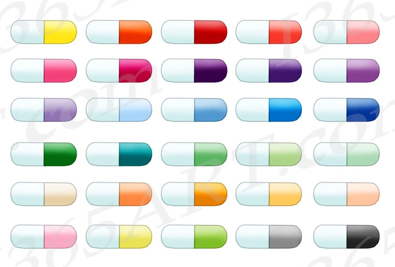 Pills Clipart Capsule Clip Art Pharmacy Medicine Medical | Etsy