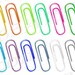 Rainbow Paper Clip Clipart, Paper Clip Clipart, Planner Graphics ...