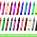 Rainbow Crayon Clipart Set, Coloring Graphics (PNG Digital Download) - Etsy