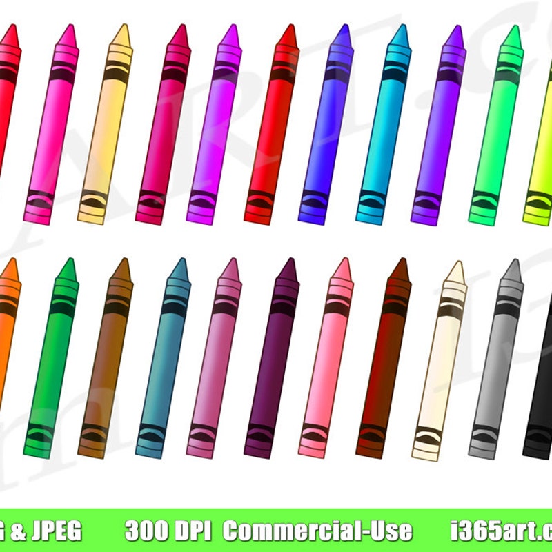 Crayon Clip Art - Etsy