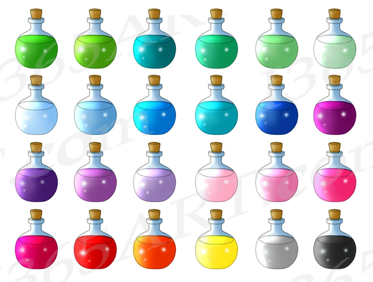 Potions Clipart Potion Bottles Clip Art Chemistry Science - Etsy New ...