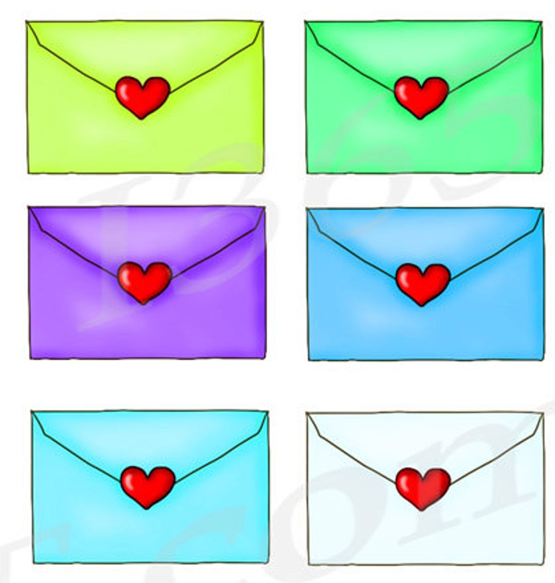 Buy 3 Get 1 Free Lover Letters Clipart Love Letters Clip Art | Etsy