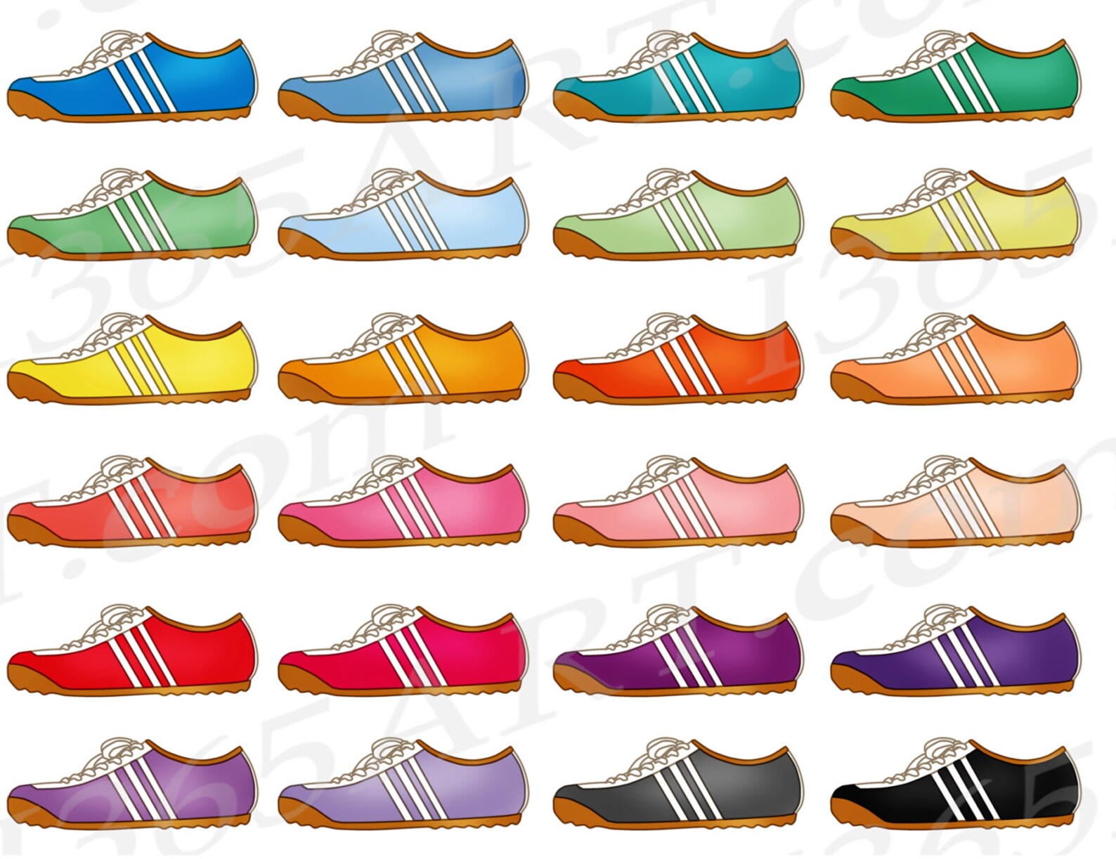 Running Shoes Clipart, Sneakers Clip Art, Athletic Shoes PNG, Tennis ...