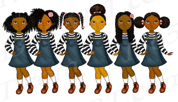 African American Girl Clipart
