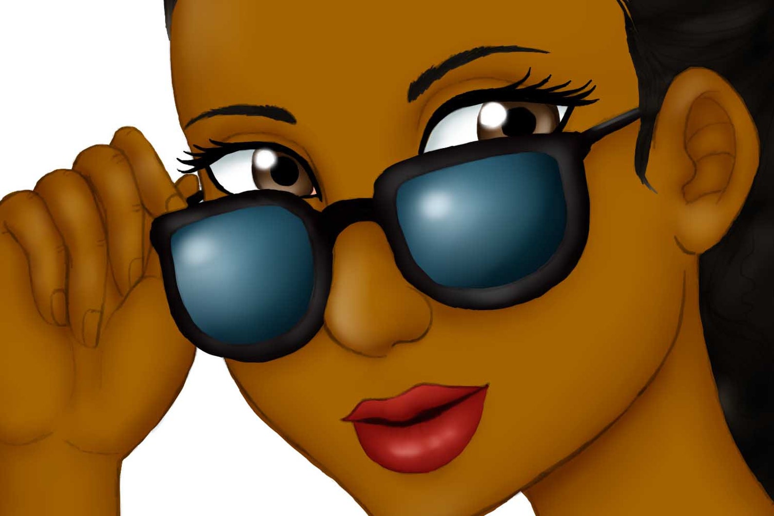 Afro Girl Sunglasses Clipart, Black Woman PNG (digital Download) - Etsy