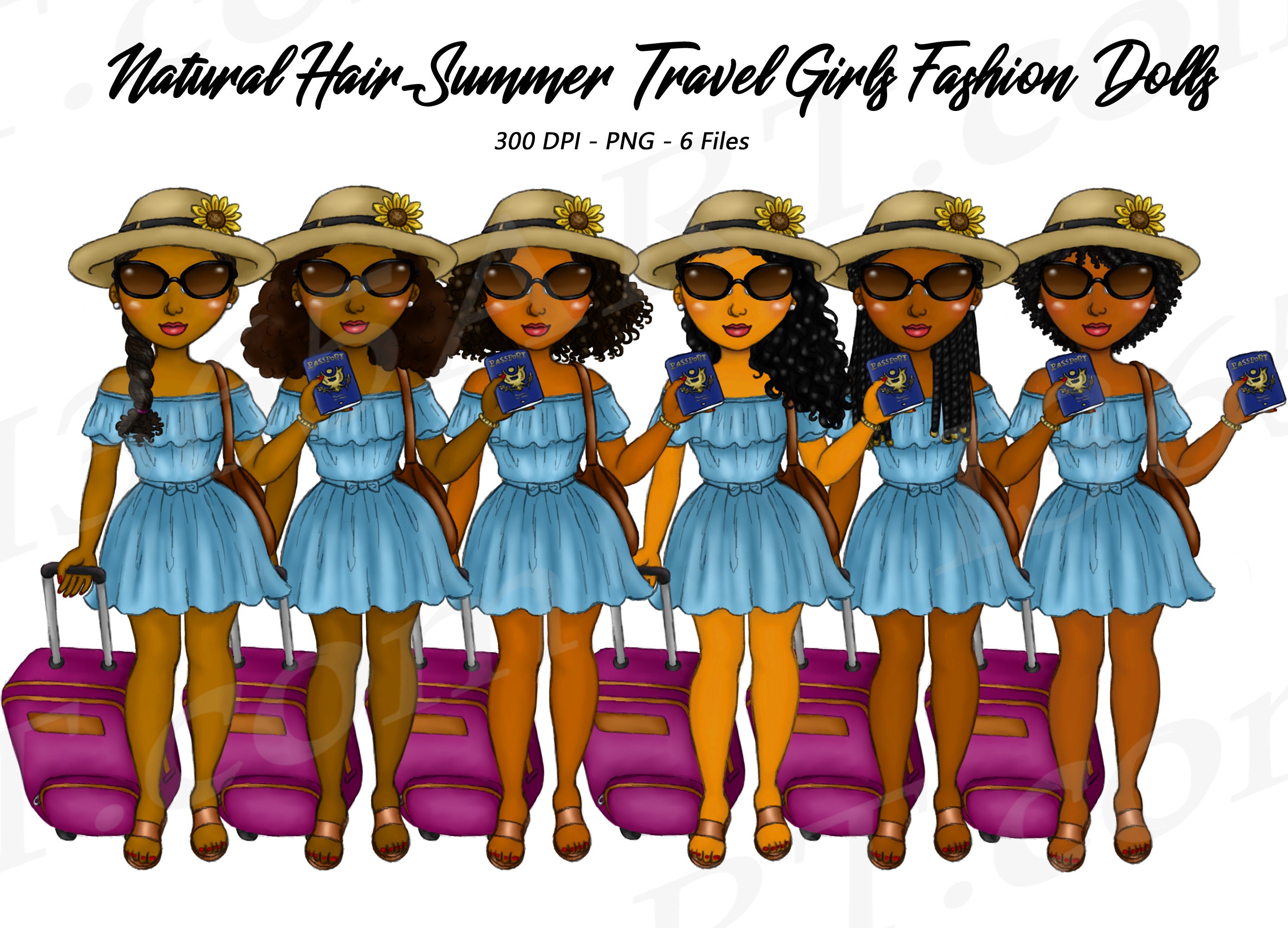 Girls Vacation Clip Art