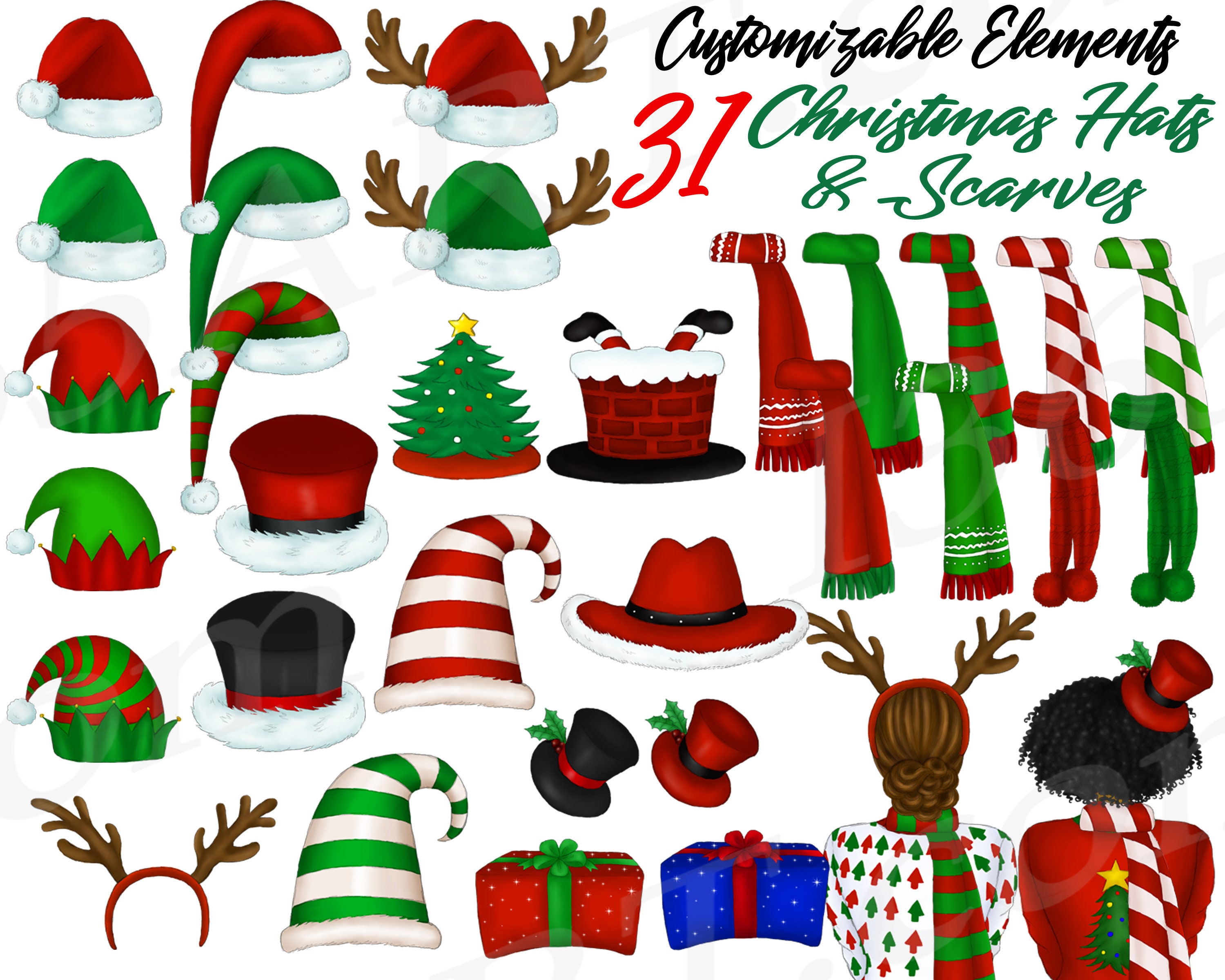 Christmas Scarf Clip Art