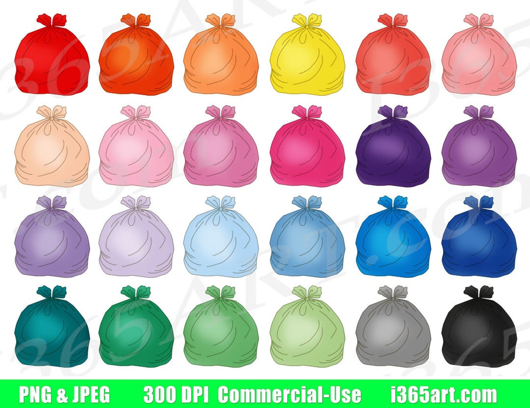 Trash Bag Clipart, Garbage Bag Clip Art, Garbage Day, Recycle Bags ...