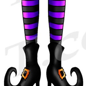 Buy 3 Get 1 Free Witch Clipart, Witch Clip Art, Witch Legs Clipart ...