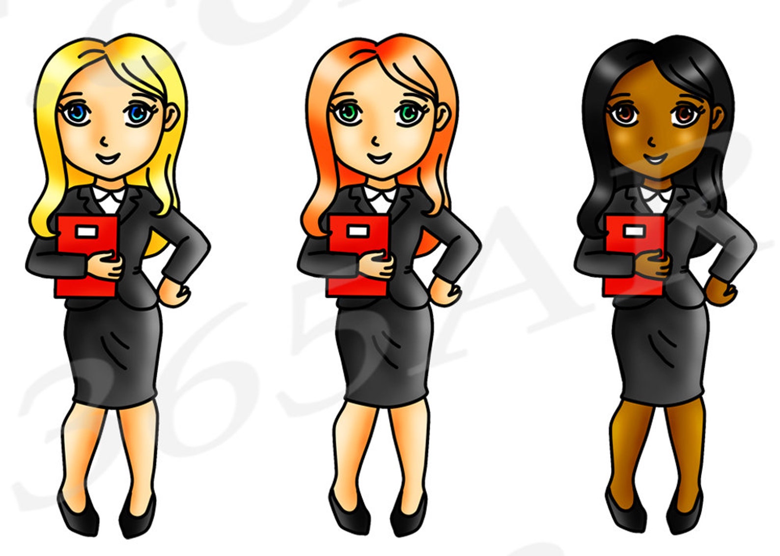 Business Woman Clipart Business Woman Clip Art Girl Boss - Etsy