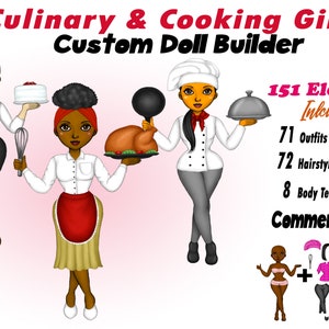 Chef Clipart, Best Friends Clipart, Culinary Clipart, Cooking Woman ...